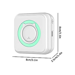 Instant Portable Sticker Printer, Mini Pocket Sticker Printer Bluetooth Inkless Thermal Printer, Sticker Maker USB Rechargeable Small Printer for Pictures, Label, Memo (Pink, +10 Rolls Stickers)