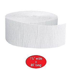 FR Festive Crepe Streamer (white) Party Accessory (1 count) (1/Pkg)