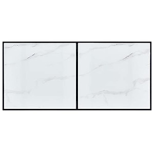 YPWRENH Kitchen End Table Casual Tables Dining Table White 63"x31.5"x29.5" Tempered Glass for Dining Room, Kitchen or Living Room