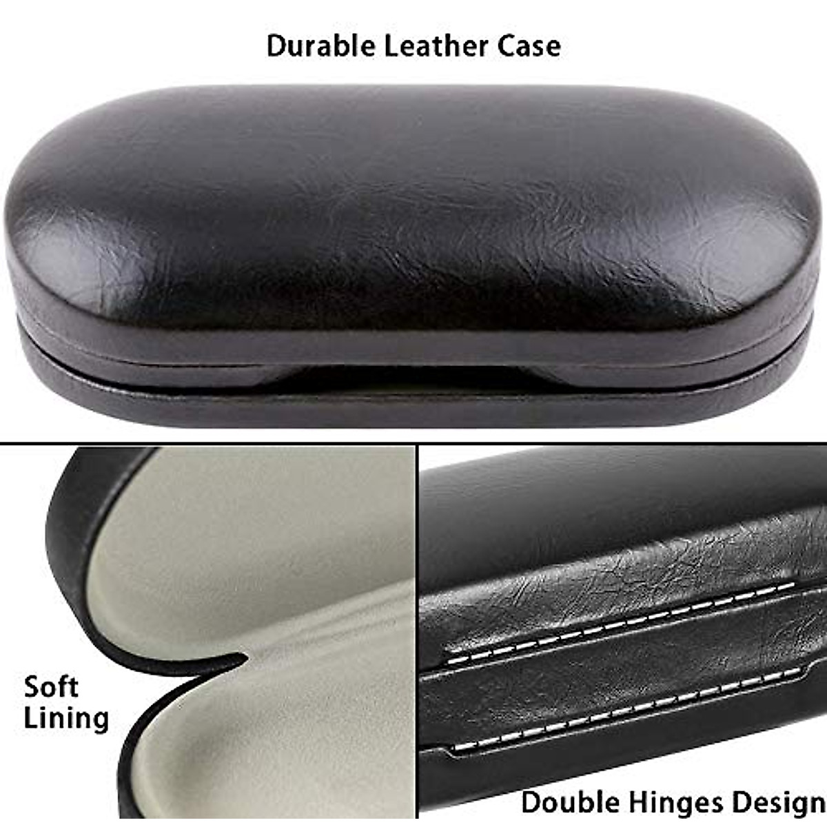 Muf 2 in 1 Double Sided Portable Contact Lens Case and Glasses Case,Dual Use Design with Built-in Mirror, Tweezer and Contact Lens Solution Bottle Included for Travel Kit