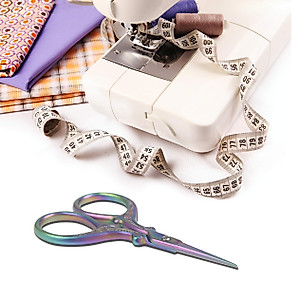 Hisuper Cute 3.6inch Embroidery Scissors Crafting Sewing Threading Needlework Scissors with Leather Scissors Cover for Sewing Handicrafts Tool Craft Art Work and Everyday Use