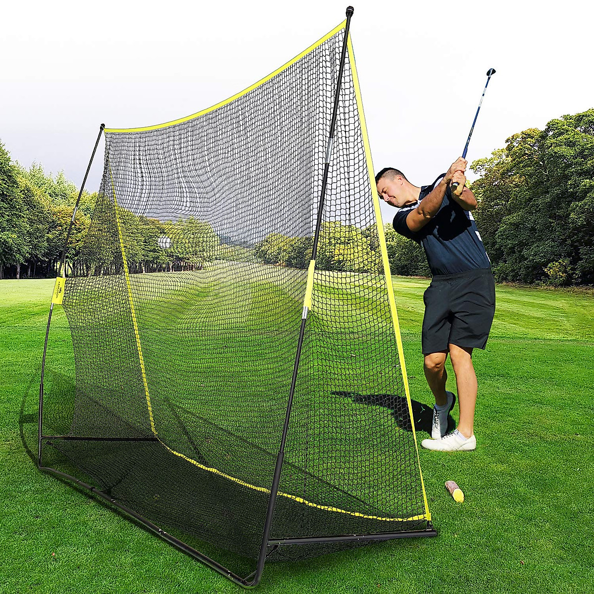 PodiuMax 10x7ft Golf Hitting Net | Driving Range for Backyard & Indoor | Also Suitable for Soccer, Baseball, Softball Practice with Carrying Bag (Hitting Net)