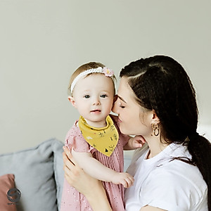 Sarvoza Baby Bandana Drool Bibs 10pcs - Absorbent Organic Cotton Baby Bandana Bibs with Safe Nickel Free Snaps - Drooling Baby Bibs for Boy and Girl