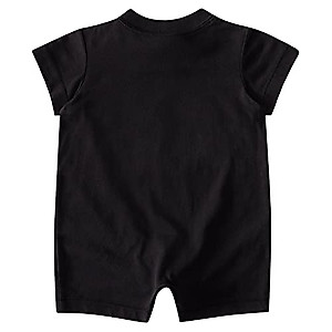 adidas Boys' Baby Short Sleeve Cotton Shortie Romper, Black, 24 Months