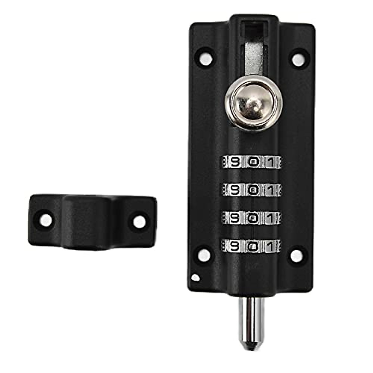 Alloy Household Button Doorbolt Digital Lock with Combination Locking AntiTheft Feature Ideal for Pool Maintenance Kits (Black Latch Lock)