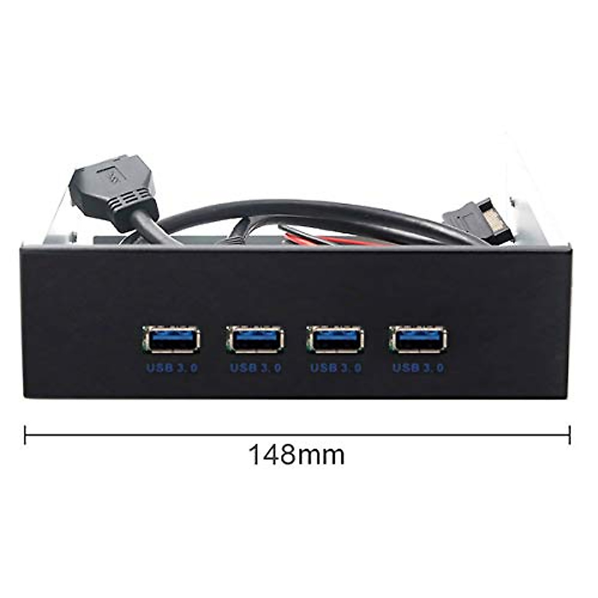 Xiwai USB 3.0 HUB 4 Ports Front Panel to Motherboard 20Pin Connector Cable for 5.25" CD-ROM Bay
