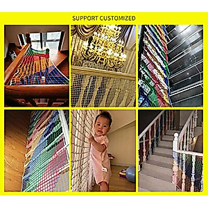 banister guard net General Safety Net, Children's Indoor And Outdoor Balcony Safety Net, Animal Toys On The Stair Terrace, Safe Baby Safety, Grade Grid Mesh Plant Network Climbing Plant 1.5x5m