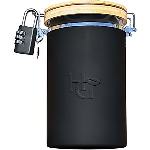 Herb Guard Airtight Jar with Built-in Hygrometer
