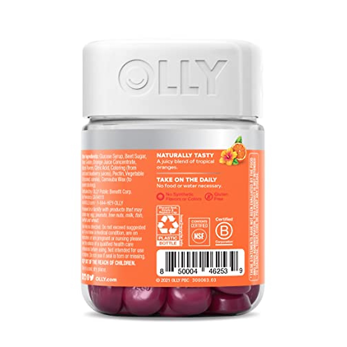 OLLY Heavenly Hair Gummies, Supports Strong Healthy Hair Growth, Keratin, Biotin, Amla, Grapefruit Flavor, 30 Day Supply - 60 Count