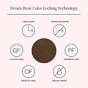 Wonderskin Dream Brow Eye Brow Gel, Transfer Proof Eyebrow Mascara, Long Lasting One-Step Eyebrow Tinted Filler, Dark Brown (Dark Brunette)