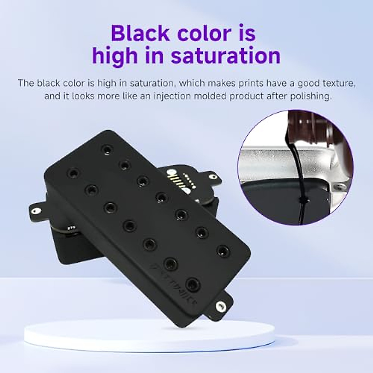 RESIONE Tough 3D Printer Resin, Not Brittle ABS Like Tough & Rigid 3D Resin for LCD 3D Printing UV 405nm (K Black 1KG)