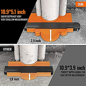 Contour Gauge Duplicator with Lock, 2 Pack Widen Shape Contour Duplication Gauge Profile Tool (5" & 10"), Precisely Copy Irregular Shape Instant Template for Corner, Pipe, Tile, Flooring, Molding