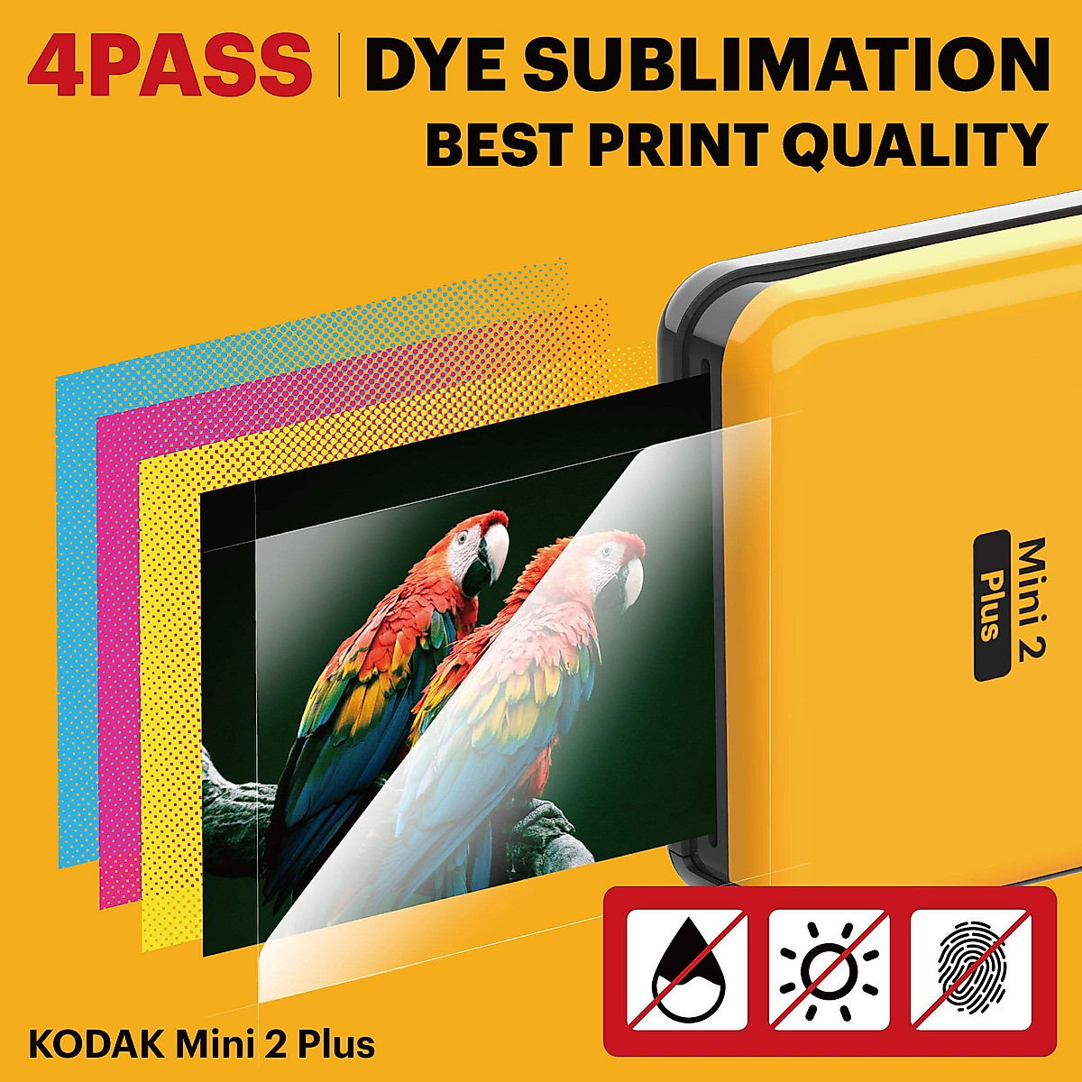 Kodak Elite Portable Wireless Photo Printer (2022 Model) Prints Smart APP, Compatible with iOS, Android, and Bluetooth Devices
