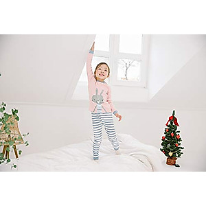 VAENAIT BABY Kids Girls Sleepwear Pajama 2pcs Set Pink Bunny 3T/M