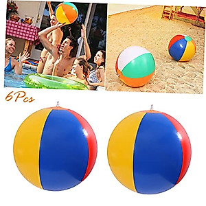 Alasum 6 Pcs Beach Toys Beach Toys for Toddlers Mini Inflatable Pool Inflatable Beach Balls Beach Balls for Party Balls for Swimming Pool Water Toy Ball with The Ball Pool Ball 38c