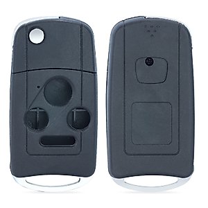 Beefunny Flip Remote Key Shell Case Fob 4B for Honda Accord Civic Pilot with Button Pad (Key Shell)