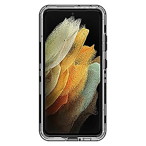 LifeProof NEXT SERIES Case for Galaxy S21 Ultra 5G (ONLY - DOES NOT FIT Non-Plus or Plus Sizes) - BLACK CRYSTAL (CLEAR/BLACK)