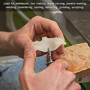 uxcell Tungsten Carbide Rotary Files 1/8" Shank, Single Cut Ball Shape Rotary Burrs Tool 2mm Dia, for Die Grinder Drill Bit Alloy Steel Hard Metal Carving Polishing Engraving, 2pcs