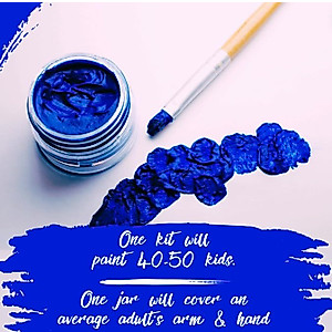 Natural Earth Paint's | Natural Face Paint Kit | 6 Colors | 3 Bamboo Makeup Applicators | Certified Organic Ingredients | Professional Quality | Washes Off Easily