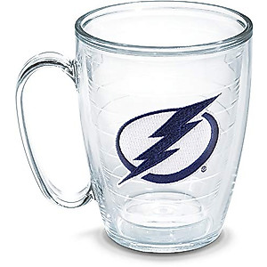 Tervis Made in USA Double Walled NHL® Tampa Bay Lightning® Insulated Tumbler Cup Keeps Drinks Cold & Hot, 16oz Mug, Primary Logo