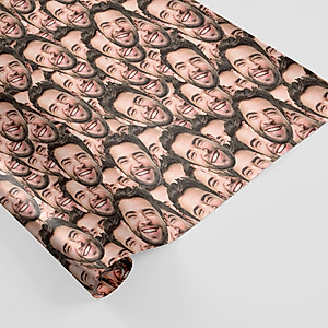 Jaydouble Custom Gift Wrapping Paper Personalized Wrapping Paper with Face Gift Wrap Paper Roll Funny Cute Wrapping Paper for Teens Kids Women Men Mom Dad Wedding