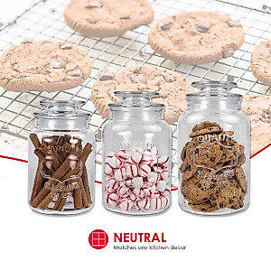 Home Basics 3 Piece Glass Canister Set