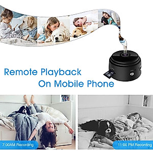 X W EI UNION Secret Camera Spy Camera WiFi Home Security Camera Mini Hidden Camera Video Recorder Night Vision Live Feed Playback Phone App Control Nanny Cam Pet Camera