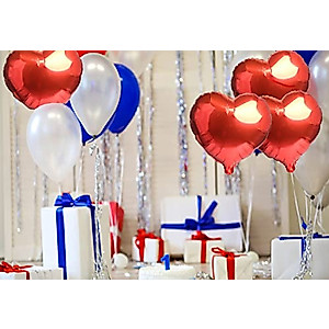 32Inch Red Heart Shape Foil Balloons.Wedding Anniversary Bridal Shower Marriage Engagement Party Supplies 2Pcs