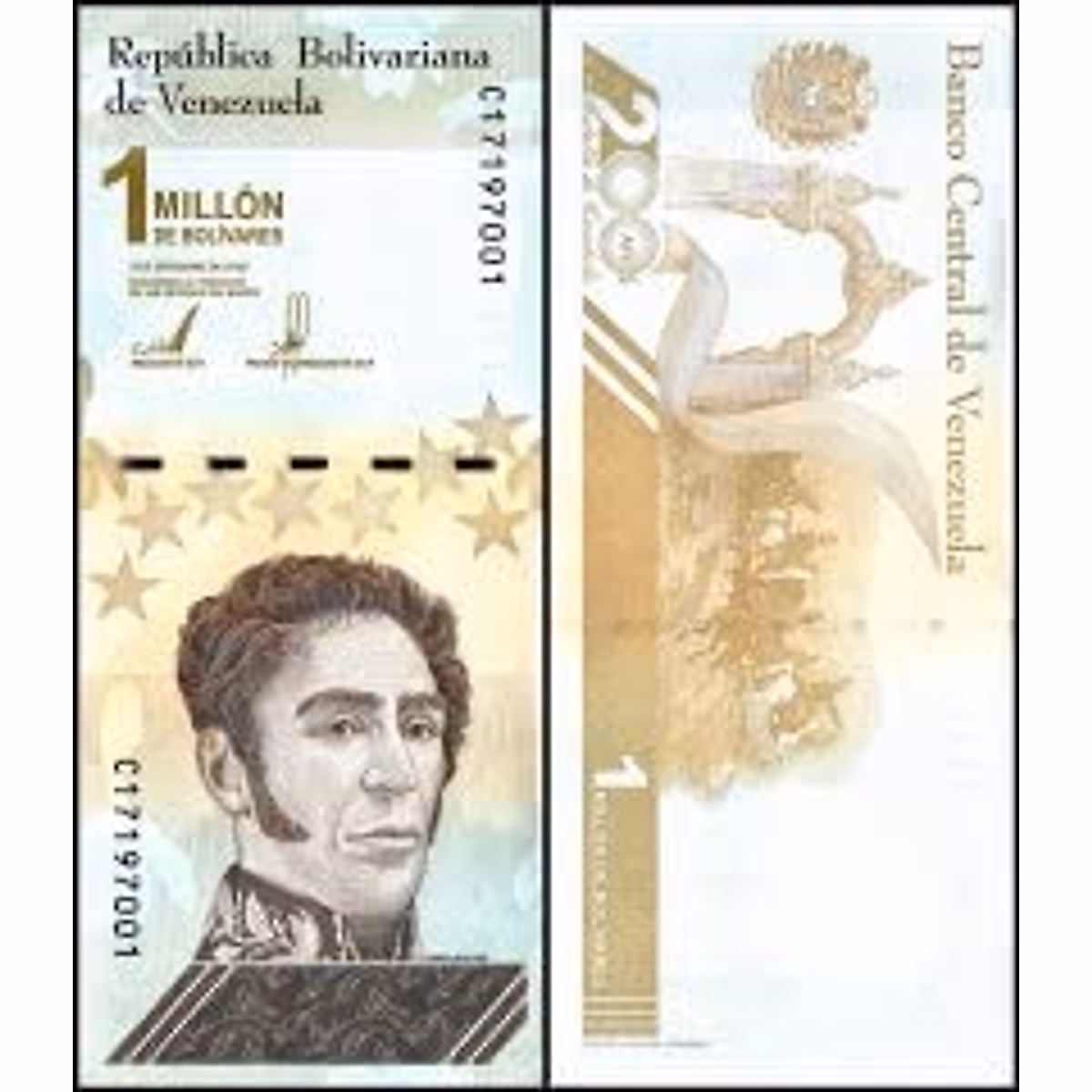 irnotes 10 x 1,000,000 Banknote Venezuela 1 Million Bolivar Soberano Banknote UNC|. Buy 2 sets you will received 3 X 100,000 Rails Worth $30