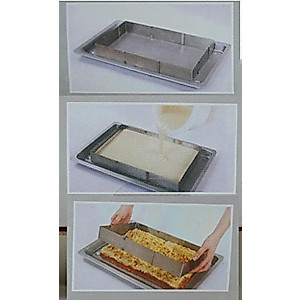 Tifan Adjustable Square Stainless Steel Mousse Cake Square Cake Ring Bakeware Tool