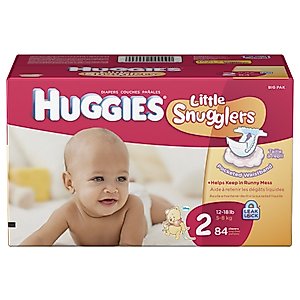 Huggies Little Snugglers Diapers, Size 2, 84 Count
