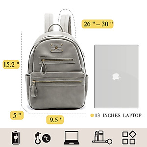 Leather Diaper Bag by miss fong, Diaper Bag Backpack with USB Charger and Insulated Pockets