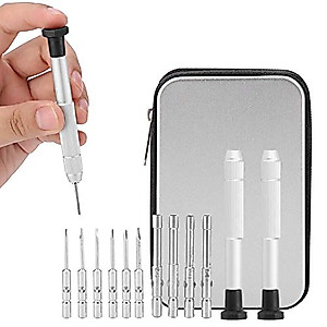 Eyeglass Repair Tool Kit, 12pcs Precision Screwdriver Set, Professional Mini Screwdriver Repair Tools for Eyeglass Glasses Watch CellPhone Electronic Toys Computer Jewelry