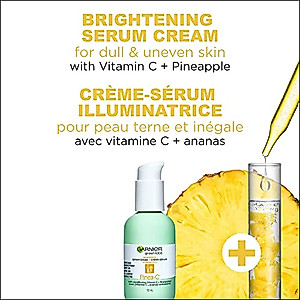 Garnier SkinActive Green Labs Pinea-C Brightening Serum Cream Moisturizer with SPF 30 and Vitamin C + Pineapple (Packaging May Vary)
