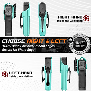 Amberide IWB & OWB KYDEX Holster Fit: Taurus GX4 Pistol, Inside Outside Waistband Concealed Carry, Adjustable Cant & 'Posi-Click' Retention, USA Made by Amberide