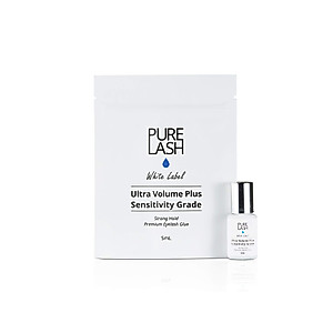 Most Sensitive Eyelash Extension Glue / Pure Lash / White Label / 5 Milliliter / 2-3 Seconds Drying Time / Retention 4-5 Weeks / Professional Use Only / Sensitivity Grade Adhesive