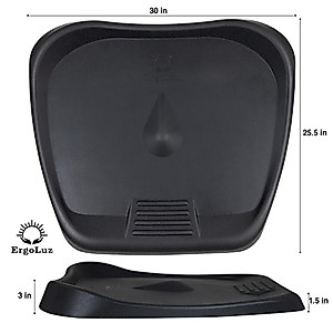 ErgoLuz Standing Desk Mat Anti Fatigue Kitchen Pad Cushioned and Comfort Floor Mats Padded Foot Foam for Office Solutions and Antifatigue Stand Up Cushion, Black