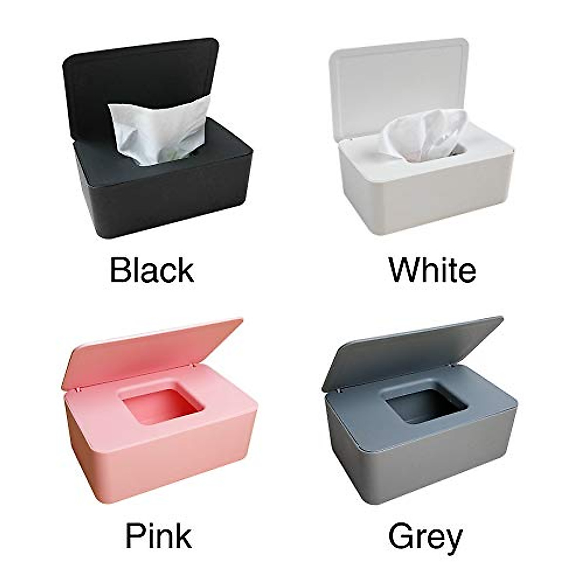 Wet Wipes Storage Box/Wipes Dispenser, Wipes Holder Container Tissue Storage Box with Lid Wipes Dispenser for Vanity, Countertops, Desk, Office, Dorm
