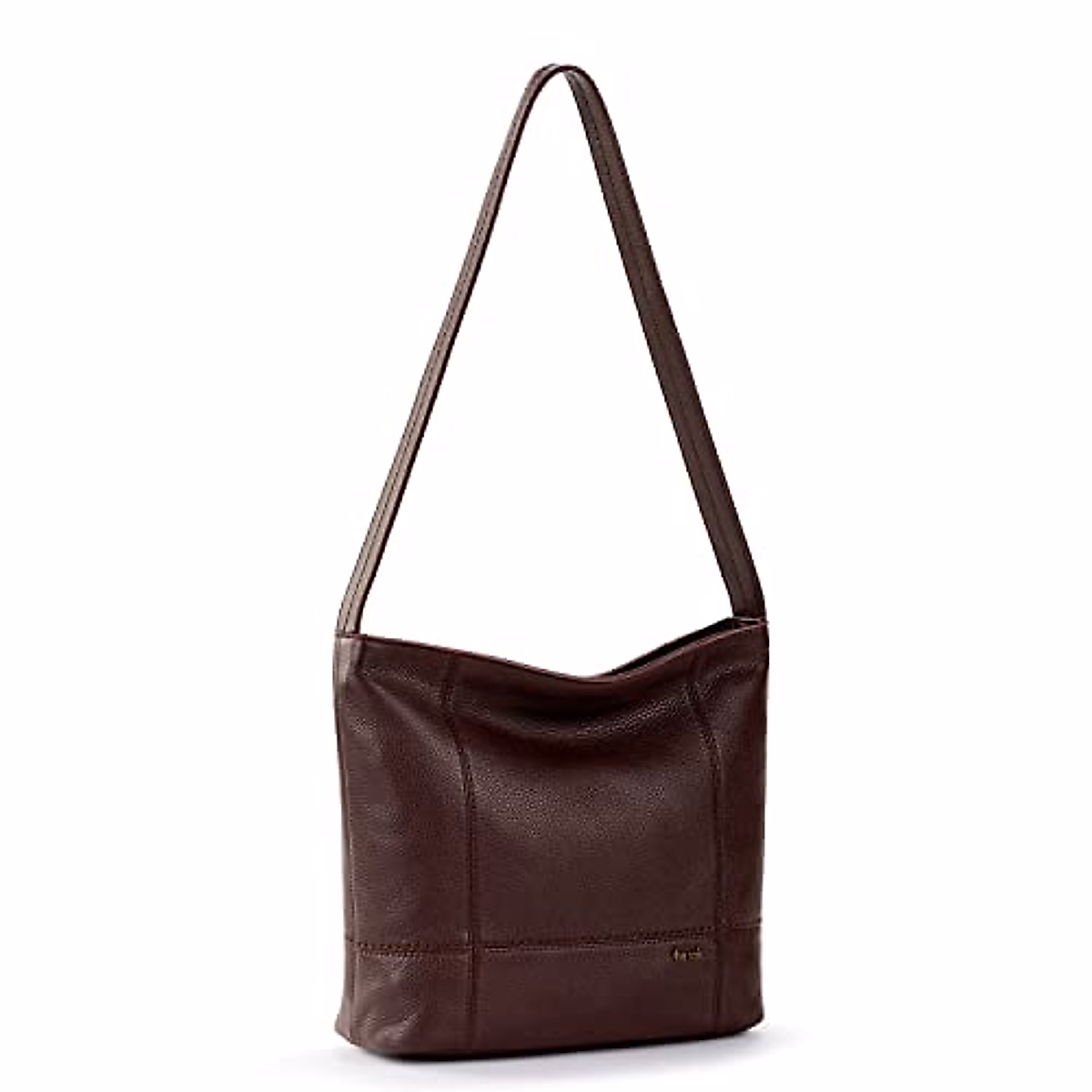 The Sak Womens De Young Hobo Bag In Leather, Mahogany, One Size US