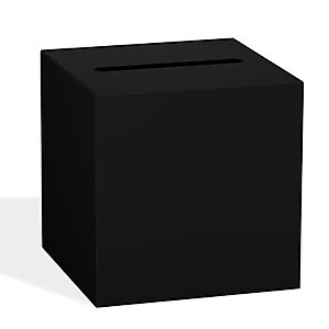 JCTHKUKU Black Card Box for Party, 8.7" Gift Cards Receiving Box Holder for Wedding, Bridal Shower, Graduation, Birthday, Retirement, Baby Shower, Anniversaries Party Decorations