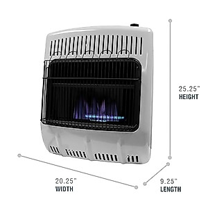 Mr. Heater Vent Free 20,000 British Thermal Unit Radiant Propane Heater with Thermostat and Automatic Low Oxygen Shut Off for Indoor Use, White