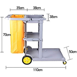 generic Serving Trolley Storage Trolley for Hotel Cleaning Tool Car Hospital Service Cart Linen Truck (Grey)