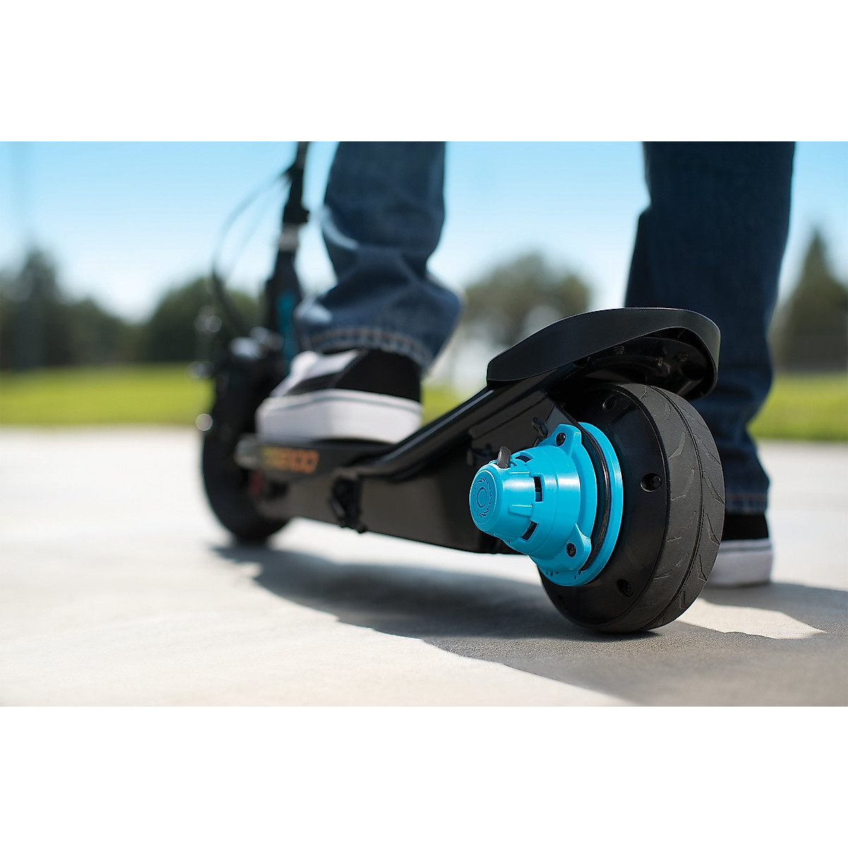 Razor Power Core E100 Electric Scooter - Black Deck - Blue - FFP