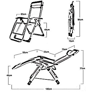 XZGDEN Lightweight Sun Lounger Heavy Duty Zero Gravity Recliner Chair with Cup and Phone Holder, Garden Outdoor Patio Sun Lounger, Folding Reclining Chair Beach Lounger Chair