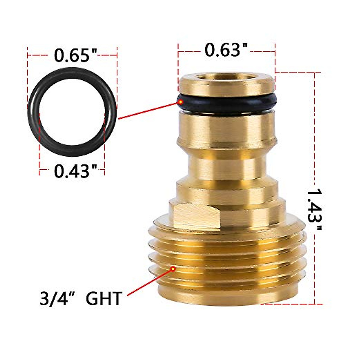 HQMPC Garden Hose Oring 30Pcs (30Pcs) Just for Replacement Garden Hose Quick Connectors