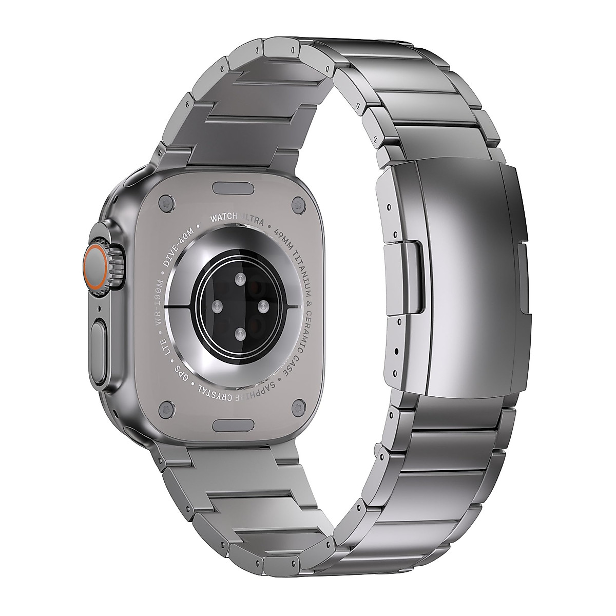 Ultra 2 Titanium Band 49mm Compatible with Apple Watch Ultra 2 & Ultra 1 Metal Band - Titanium Metal Bracelet