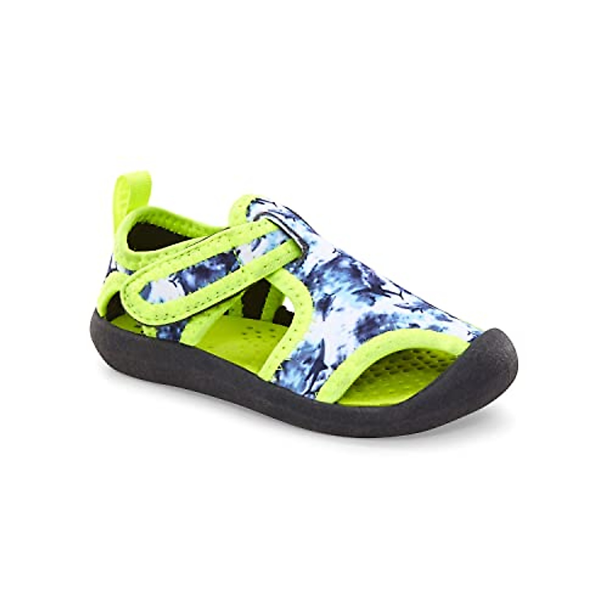 OshKosh B'Gosh Boy's Aquatic Water Shoe, Charcoal/Neon, 7 Toddler