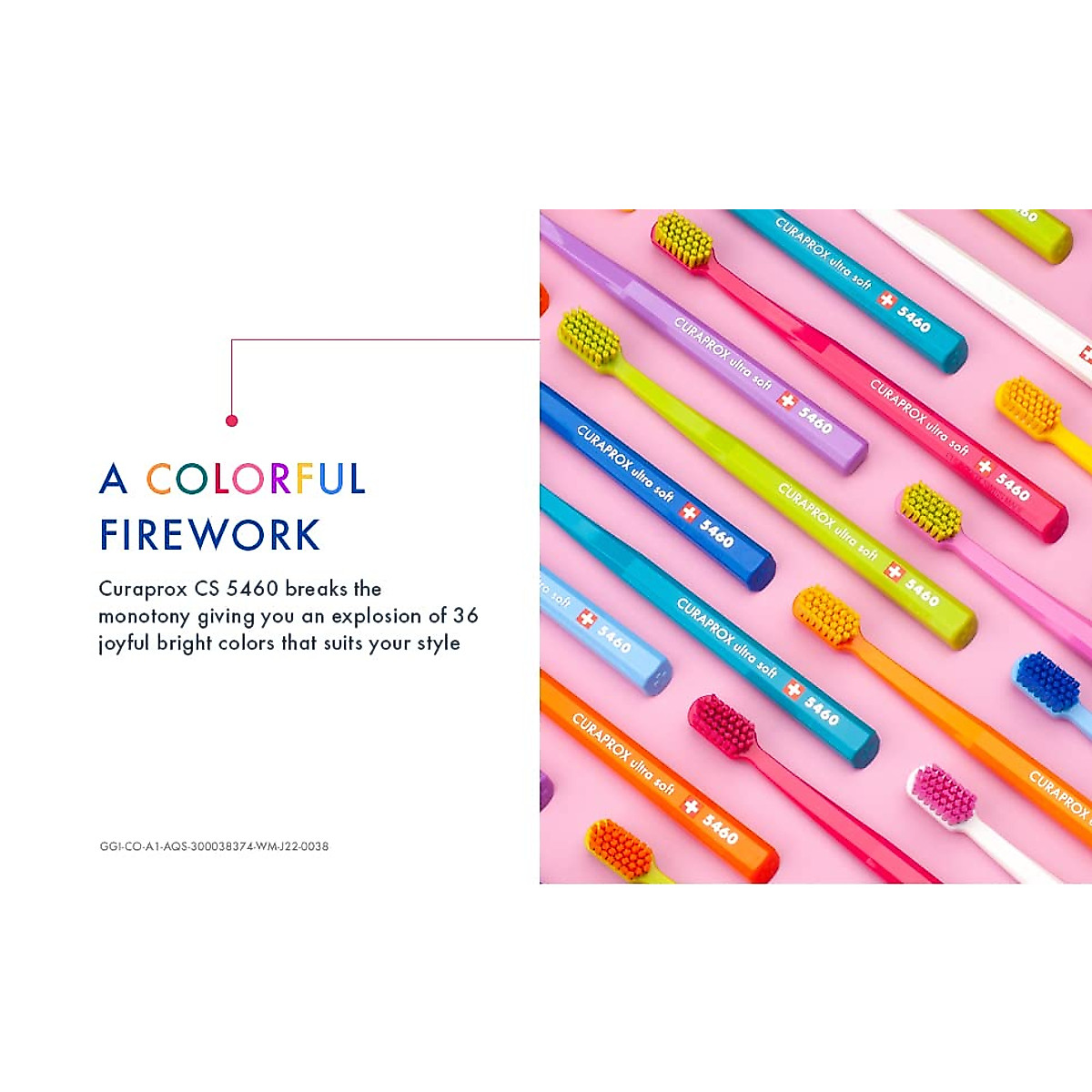 Curaprox CS 5460 Super-Soft Toothbrush for Adults with Ultra-Fine Filaments and Compact, Slightly Angled Toothbrush Head for Improved Tooth and Gum Health