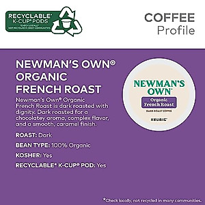 Newman's Own Organics French Roast Coffee K-Cup, 12 ct