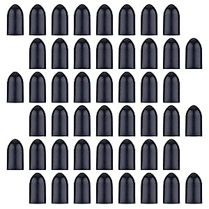 eBoot Black Pourer Cap Rubber Liquor Bottle Pour Dispenser Spout Dust Covers, 48 Pack